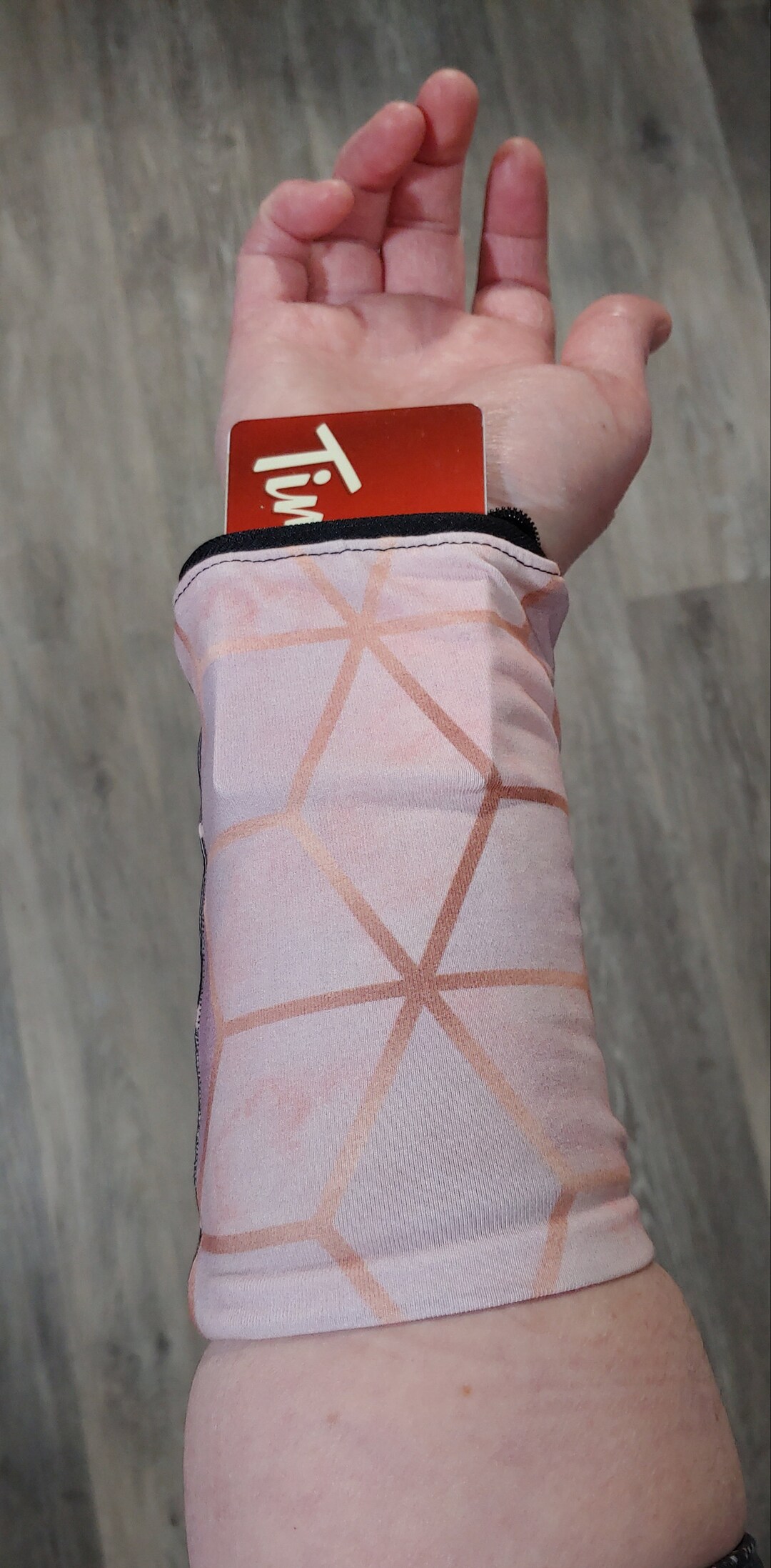Wrist Wallet, Blush Geo Wrist Wallet, Wallet, Money Cuff. Running ...
