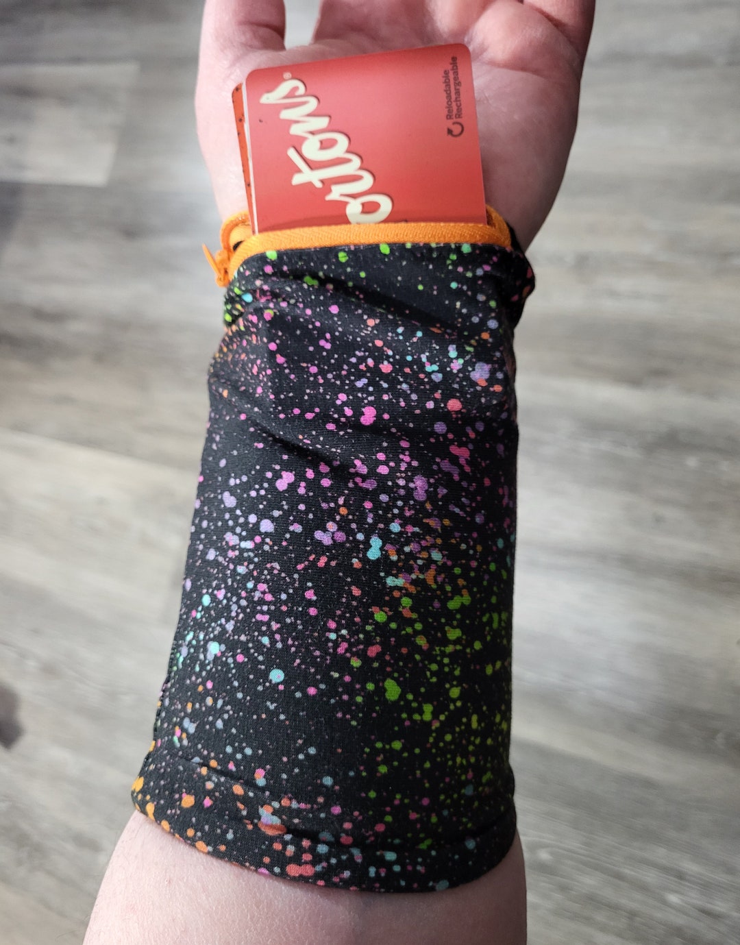 Wrist Wallet, Rainbow Dot Wrist Wallet, Wallet, Rainbow, Money Cuff ...