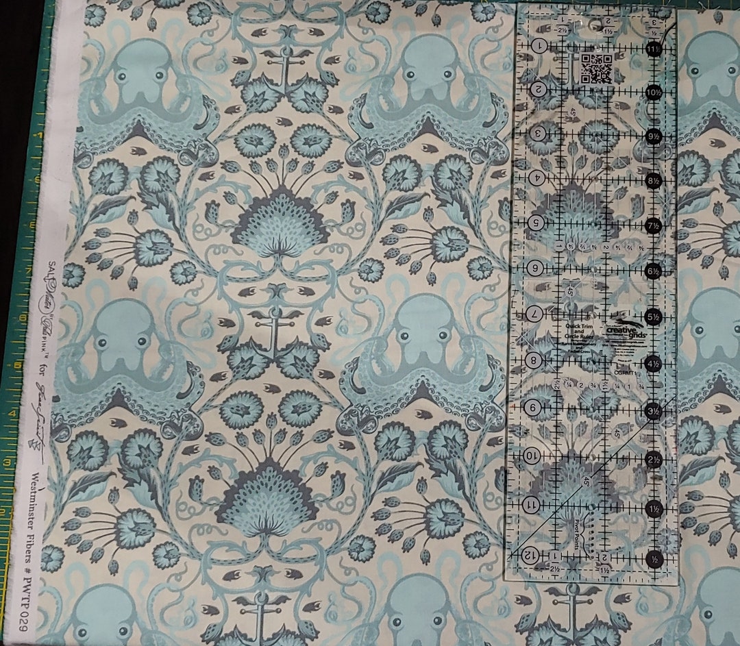 Rare OOP Tula Pink Octogarden, Saltwater, Octopus, Free Spirit Fabric ...