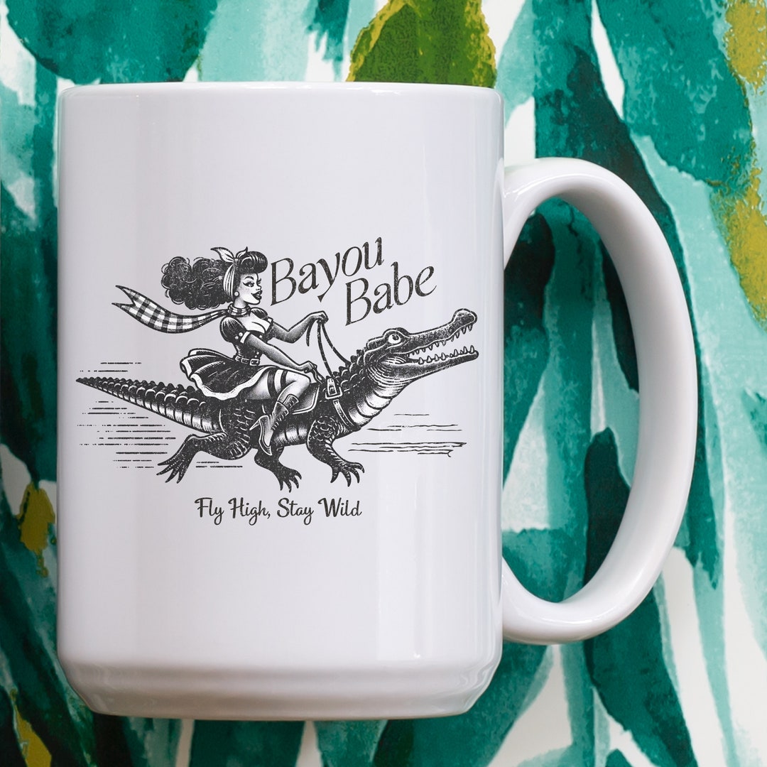 Bayou Babe Coffee Cup Mug Bayou Bae Girl Gift Funny Southern Sassy ...