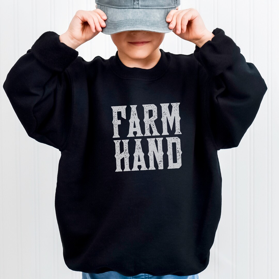 Youth Farm Hand Sweatshirt Gift Ranch Kid Shirt Farmers Kid Gifts ...