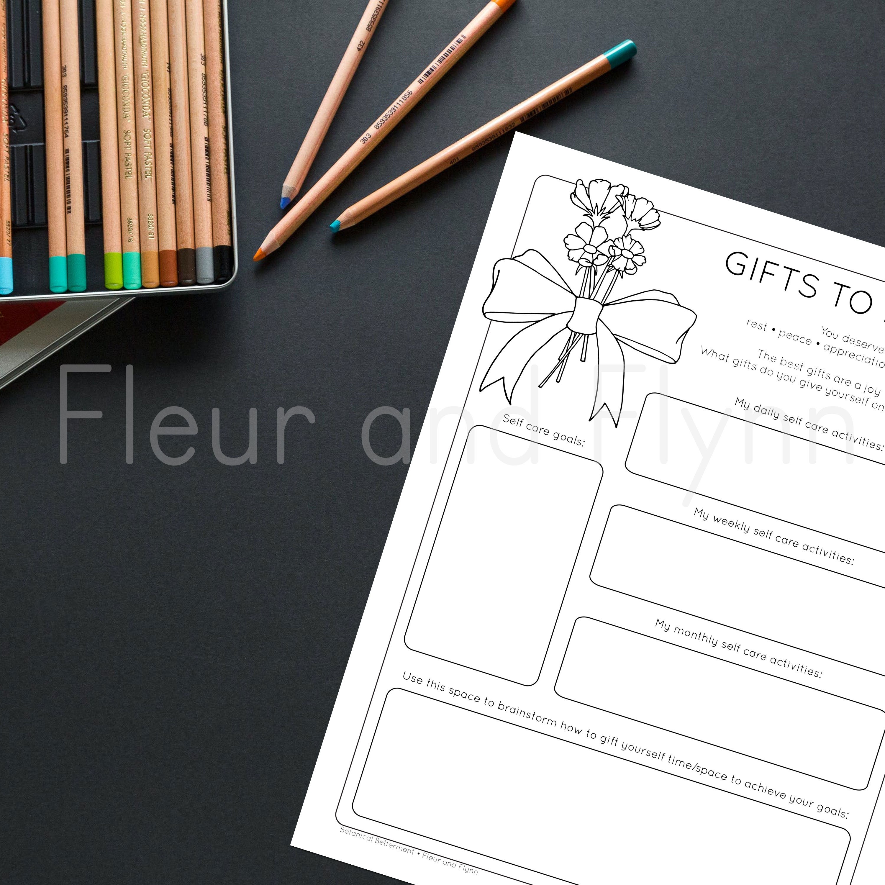 Self Care Printable Worksheet Prioritizing Myself, Self Love Activity ...