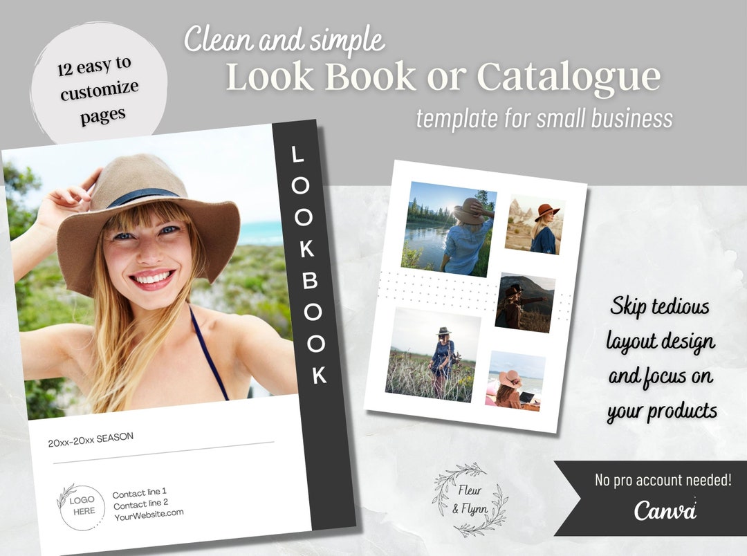 Simple Look Book Template for Canva Free, Media Kit Template Small ...