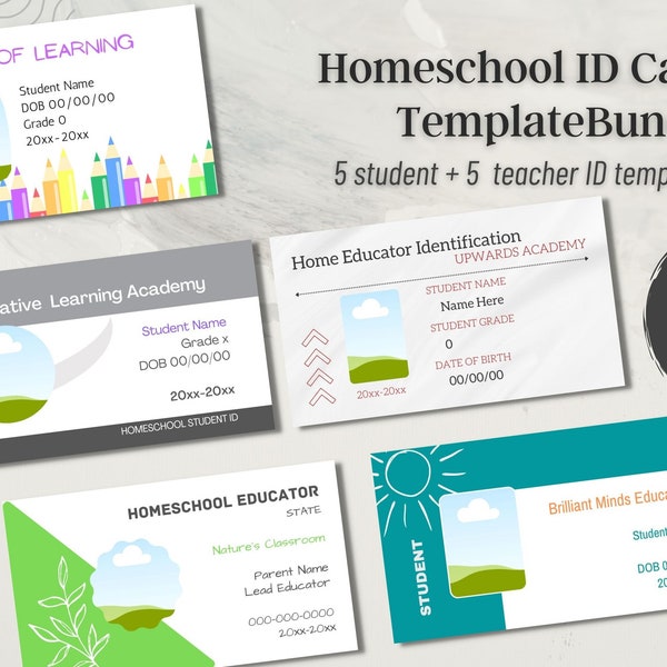 Homeschool Id Card - Etsy