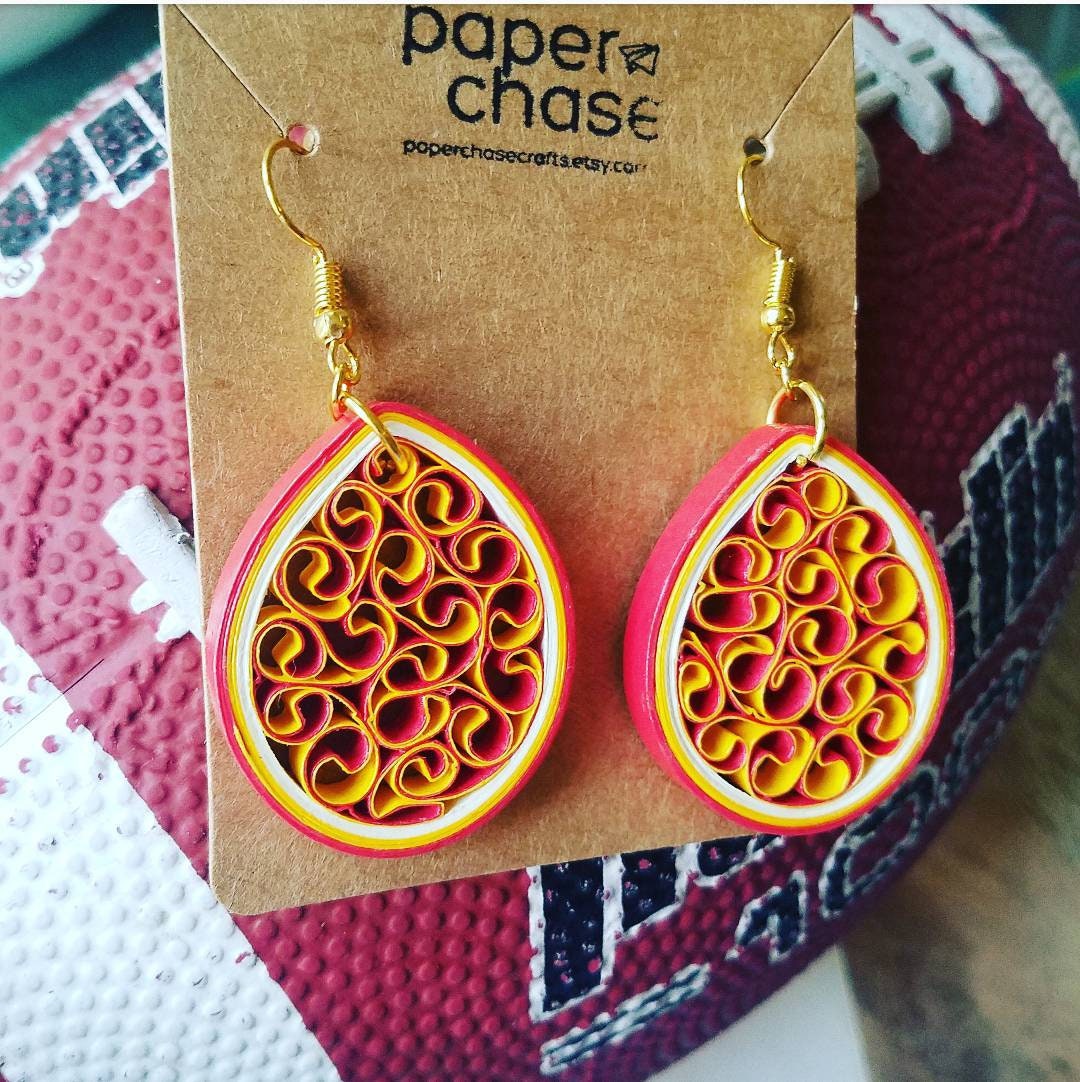 Kansas City Football Earring Game Day Jewelry Kingdom Fan Gift Mahomies ...