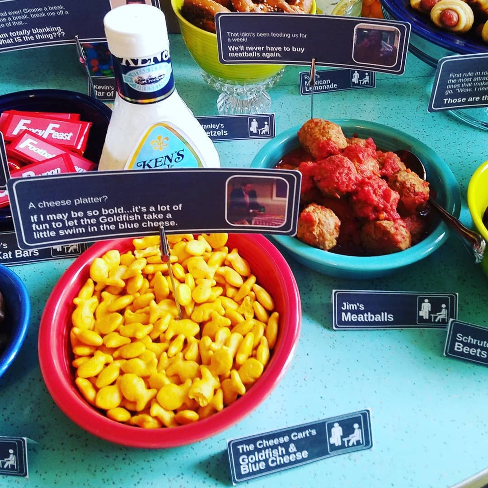 The Office Party Food Labels Office Party Table Tents Food Office Party ...