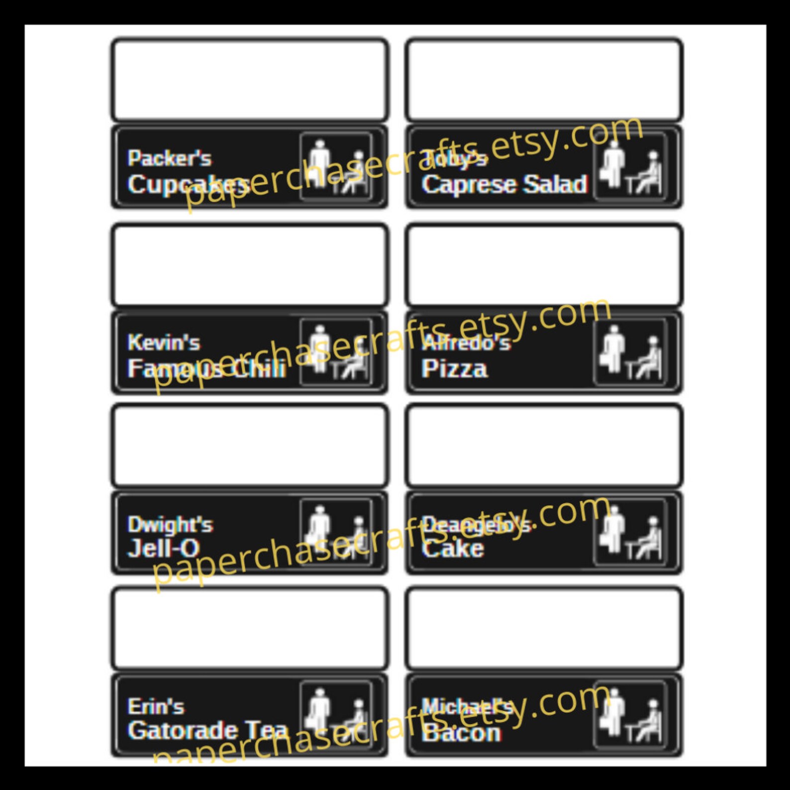 The Office Party Food Labels Office Party Table Tents Food - Etsy UK