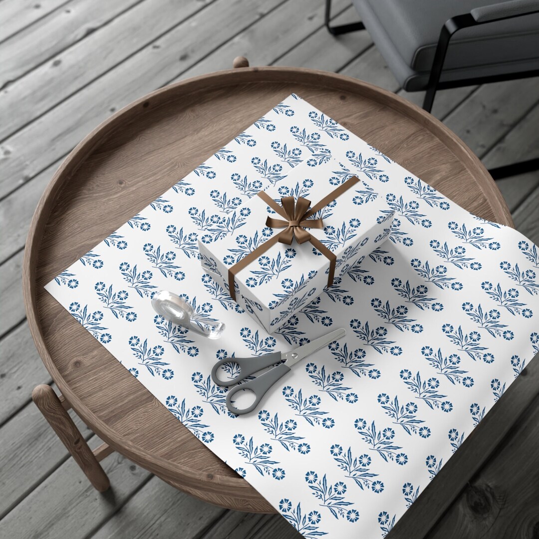 Corning Corelle Pyrex Blue Cornflower Wrapping Paper, Corningware ...