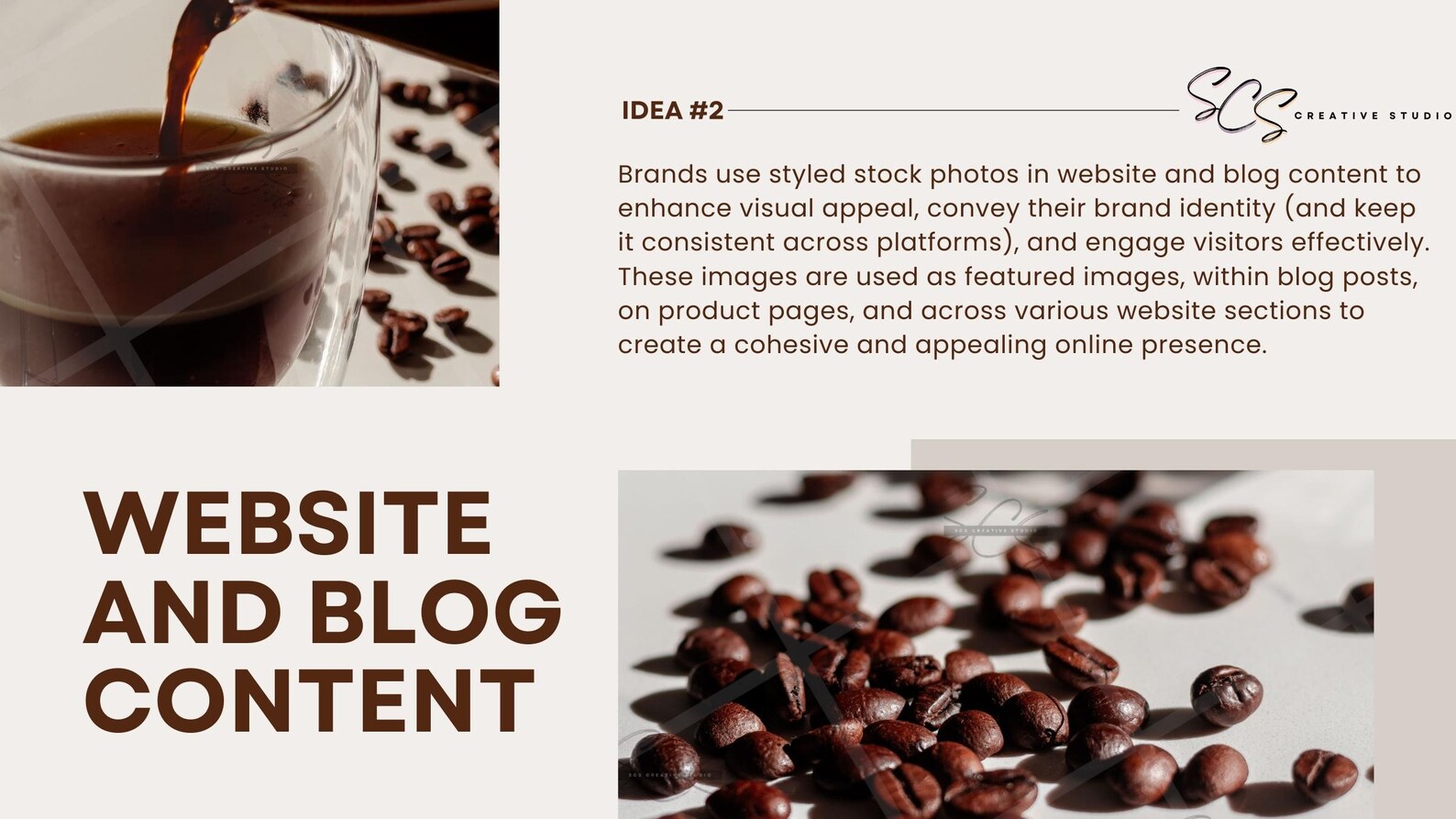 Glass Coffee Mug & Coffee Beans Styled Stock Photo | Lifestyle Styled ...