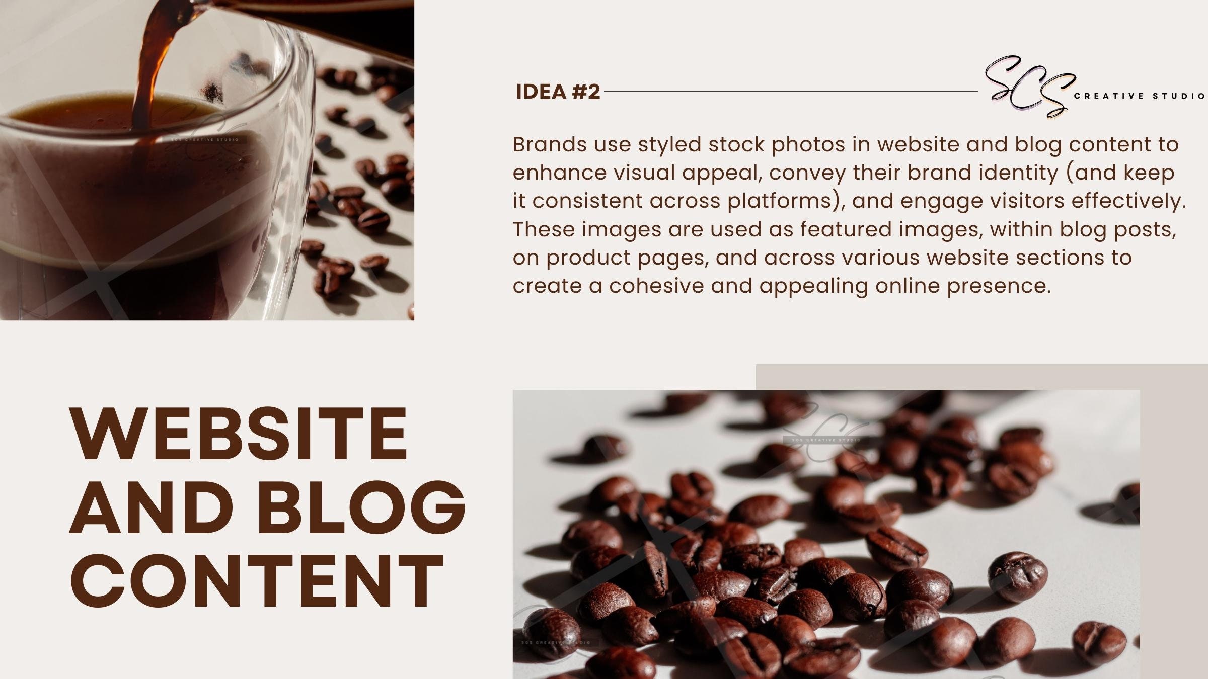 Glass Coffee Mug & Coffee Beans Styled Stock Photo | Lifestyle Styled ...