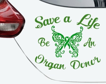 Organ Donation Vinyl Decal, Donate Life, Recycle Yourself - Etsy