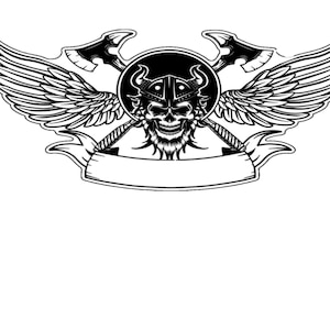 Viking Skull Decal, Scandinavian Skull Decal, Norse Skull Decal, Viking ...
