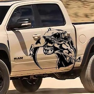 T-rex Dinosaur Eating A Raptor, TRX Dinosaur, Auto Graphic - Etsy