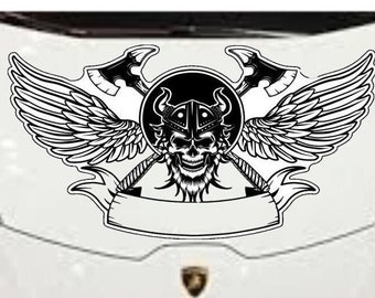 Viking Skull Decal - Etsy