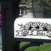Mailbox Decal With Daisies and Banner, Mailbox Sticker With Daisies and ...