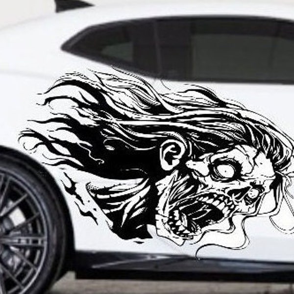Zombie Car Decal - Etsy