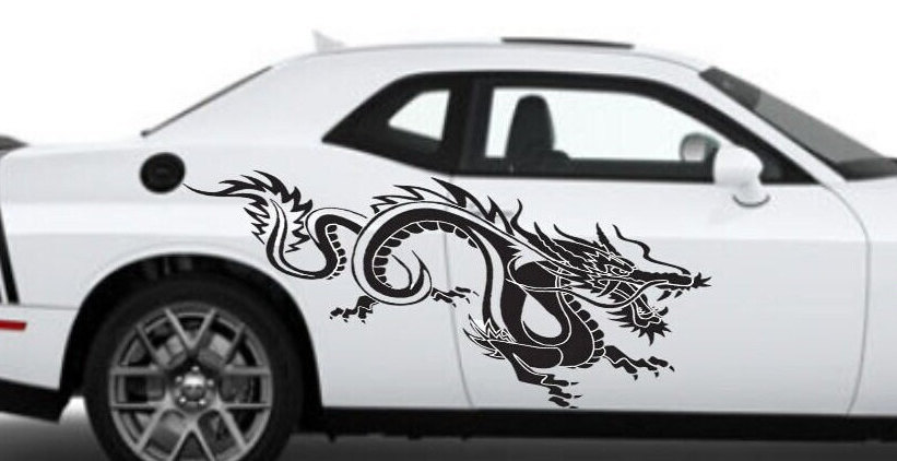 Dragon Auto Accent Decal | Vinyl Serpent Sticker - Etsy