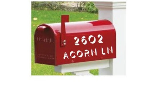 Mailbox Address Lettering Set of 2 FREE BONUS - Etsy