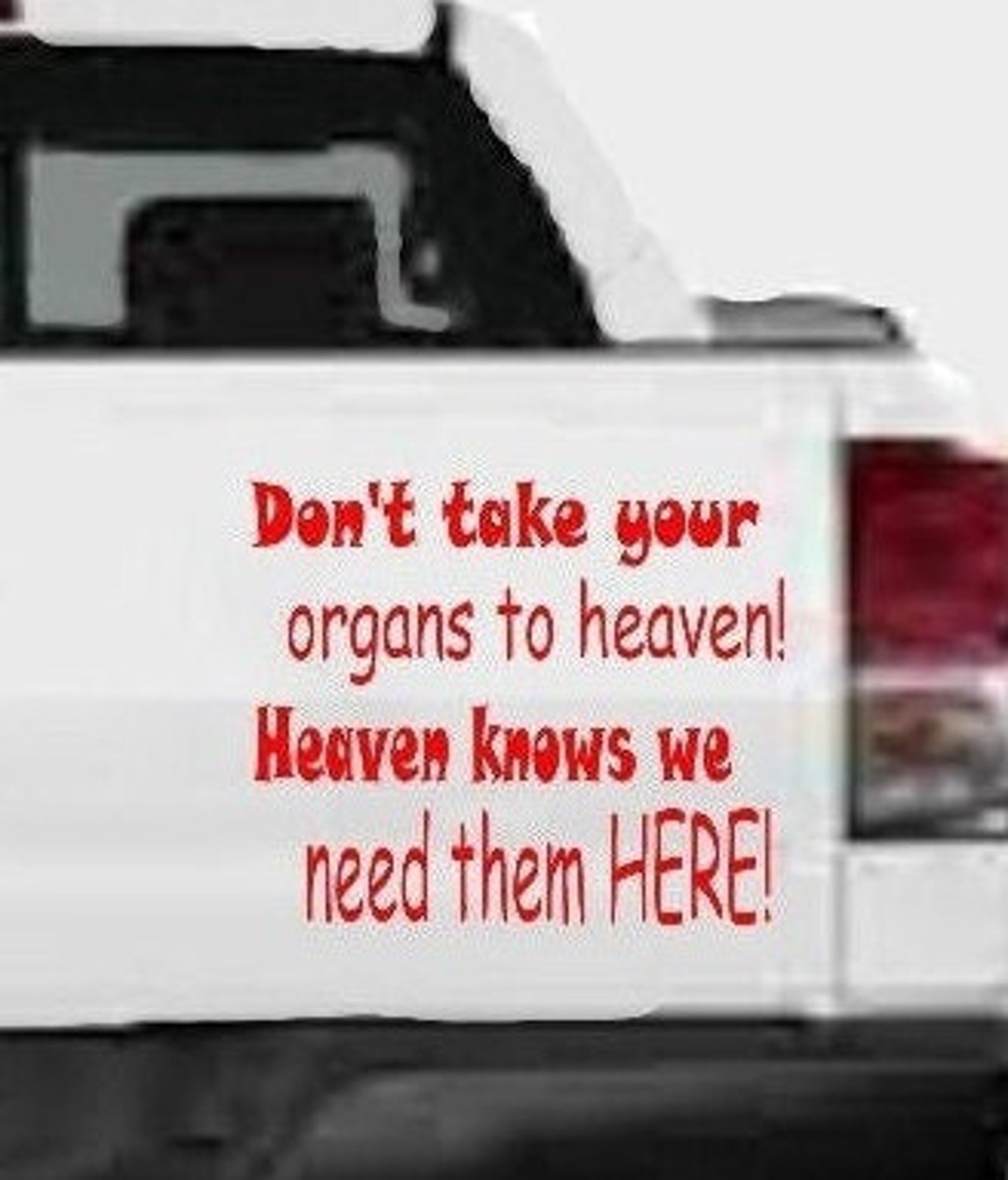 Don't Take Your Organs to Heaven, Organ Donation Decal - Etsy