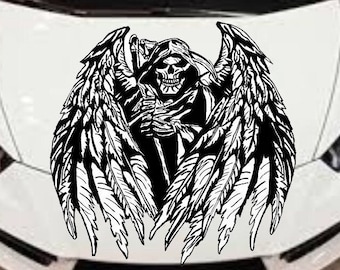 Grim Reaper Skull Vinyl Decal for Car Truck or Jeep Wrangler - Etsy