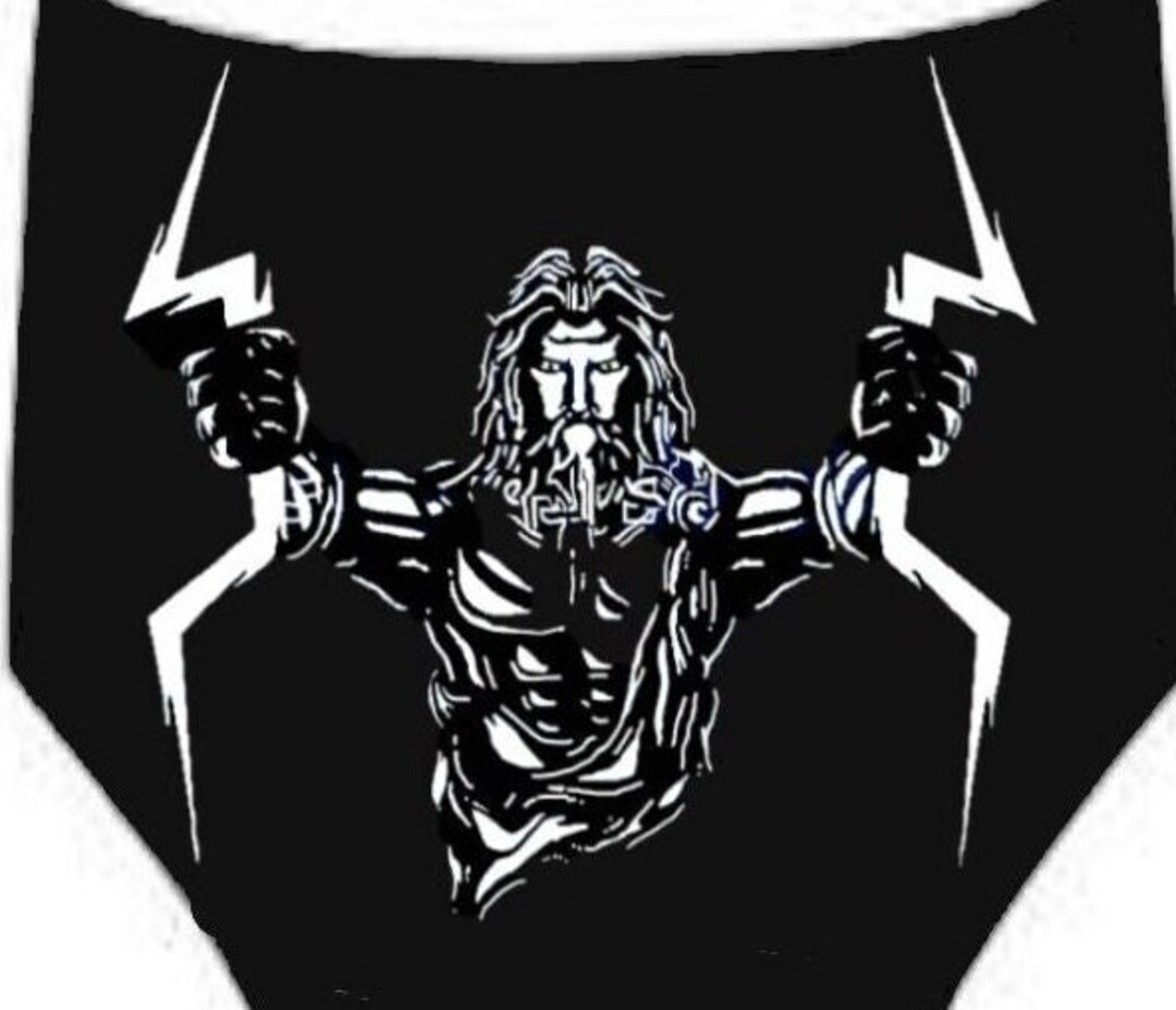 Zeus Decal, Zeus Sticker, Zeus Graphic, Zeus Hood Decal, Zeus Auto ...