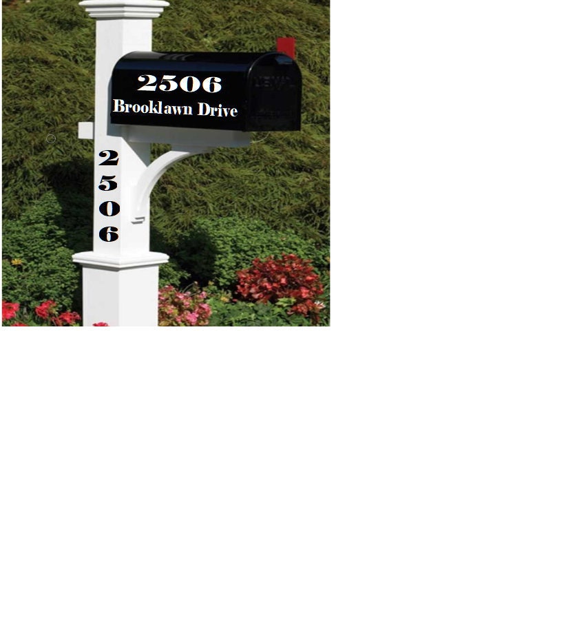 Mailbox Address Lettering Set of 2 FREE BONUS - Etsy