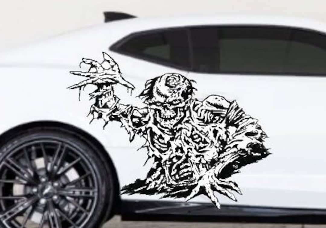 Zombie Large Auto Accent Decal Skull Car Decal Vinyl Car Truck Decals ...