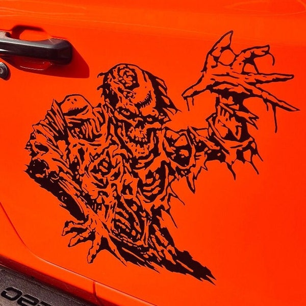 Zombie Car Decal - Etsy