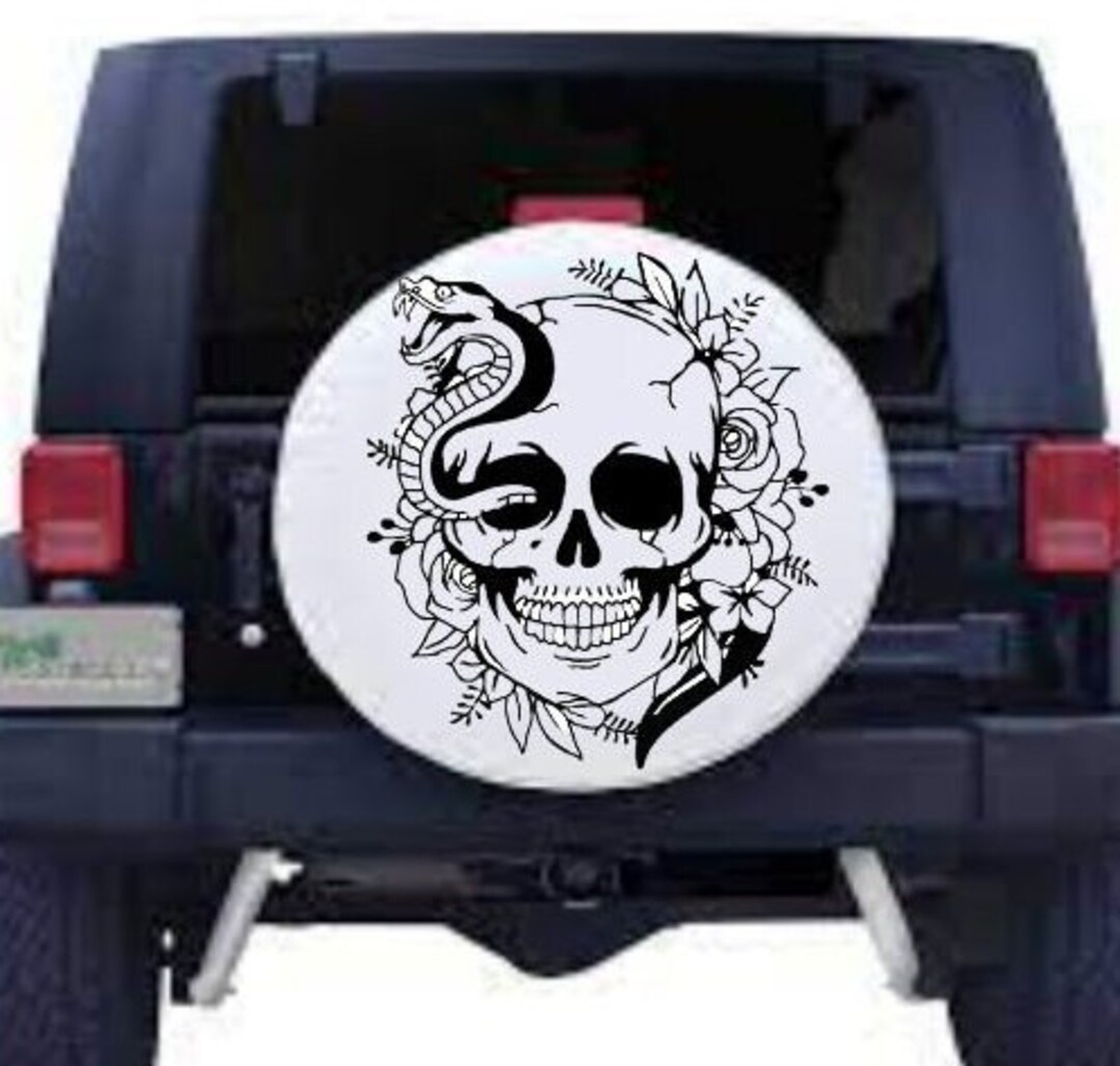 Skull, Snake Flowers Decal, Skull, Snake, Flowers, Auto Graphic, Skull ...