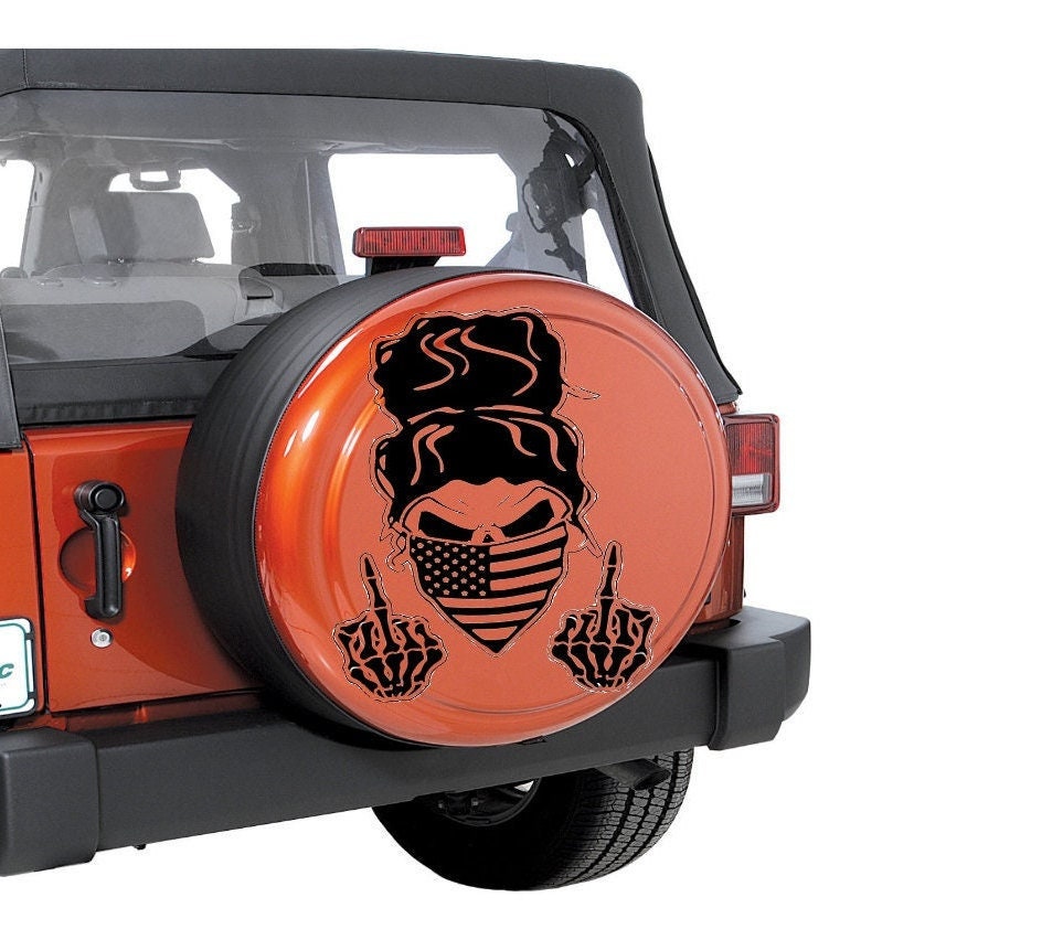 Skull Girl Decal Skull Girl Sticker Skull American Flag | Etsy