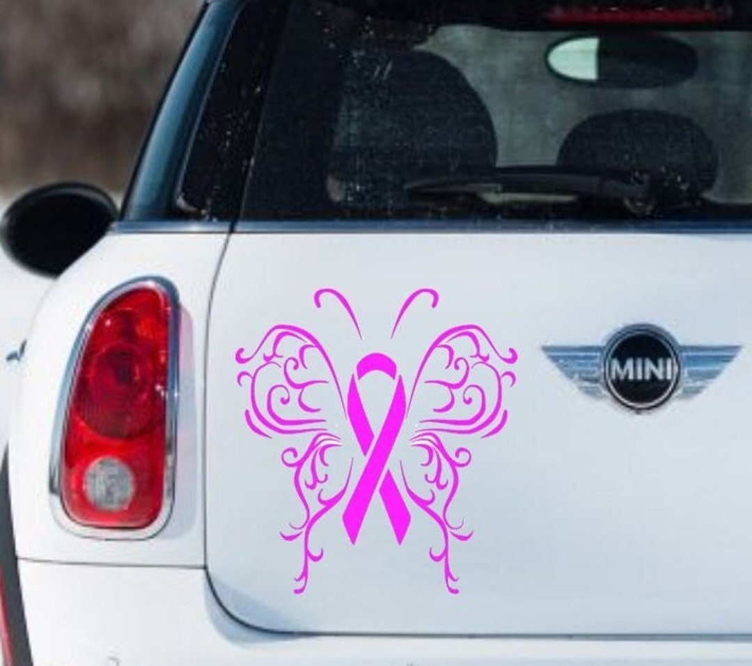 Breast Cancer Decal, Pink Ribbon Decal - Etsy