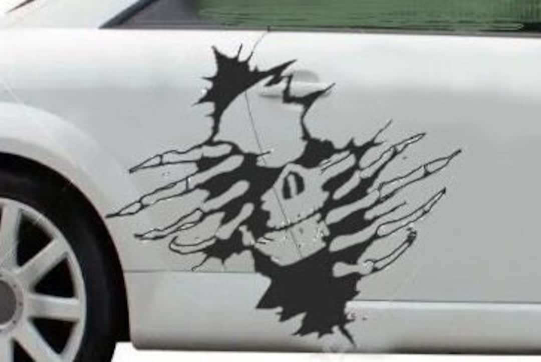 Skull Car Decal, Auto Accent Vinyl Sticker - Etsy