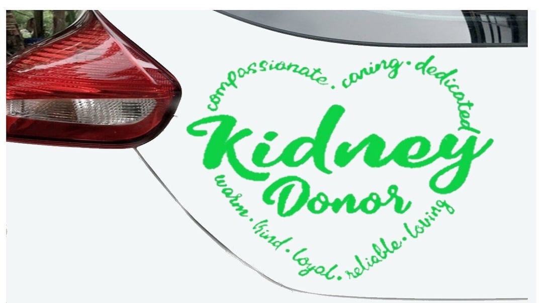 Organ Donation Decal, Transplant Decal,vinyl Decal, Donate Life, Kidney ...