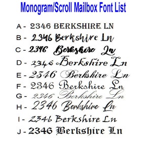 Mailbox Decal, Custom Mailbox Decal, Address Decal, Monogram Address ...