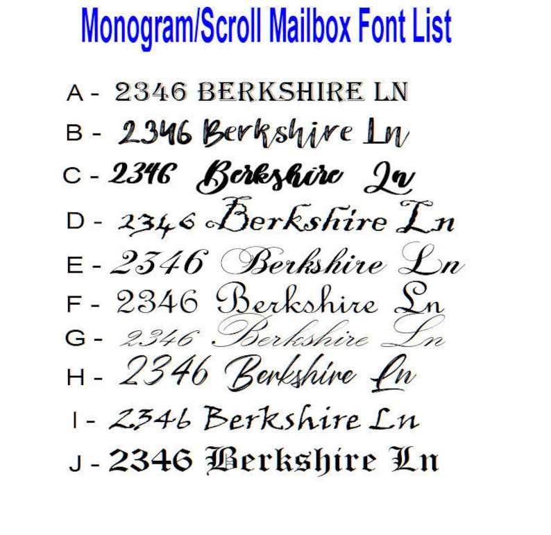 Custom Mailbox Decal, Address Monogram, Usavinyls - Etsy