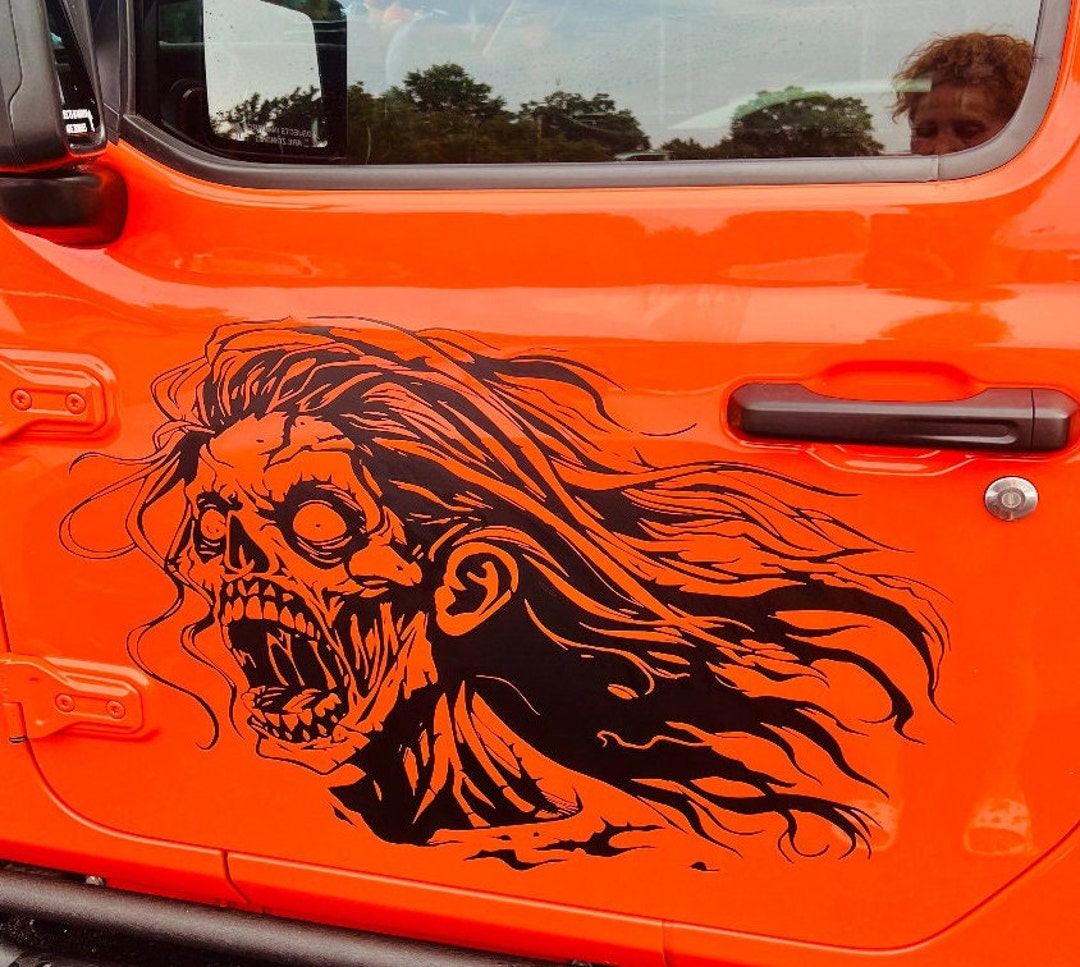Zombie Large Auto Accent Decal Skull Car Decal Vinyl Car Truck Decals ...