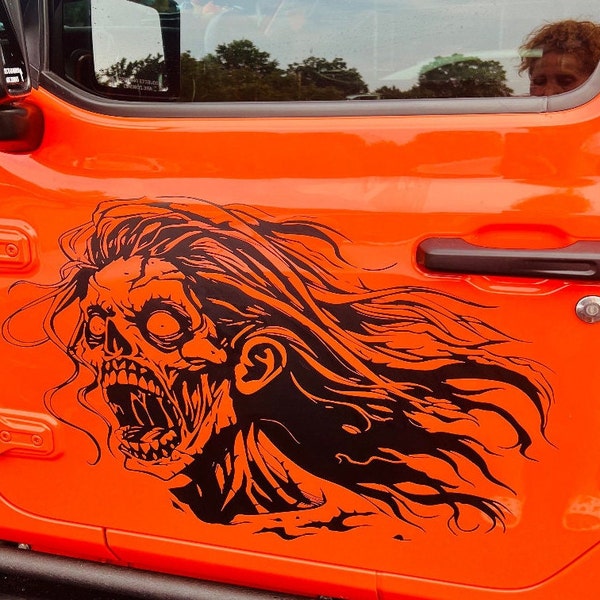 Zombie Car Decal - Etsy