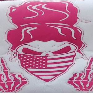 Skull Girl Decal, Skull Girl Sticker, Skull American Flag Bandit ...
