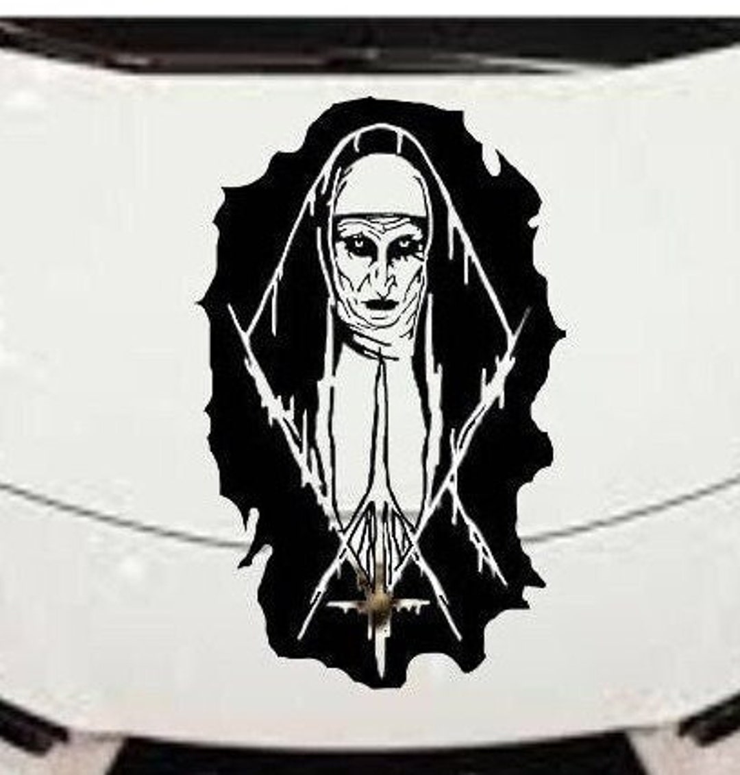 The Nun Decal The Nun Sticker Hood Graphic Auto Graphic Horror Decal Horror Sticker Hood