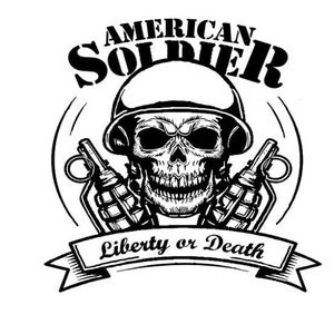 American Soldier Skull Decal, Army Decal Army Sticker,liberty or Die ...