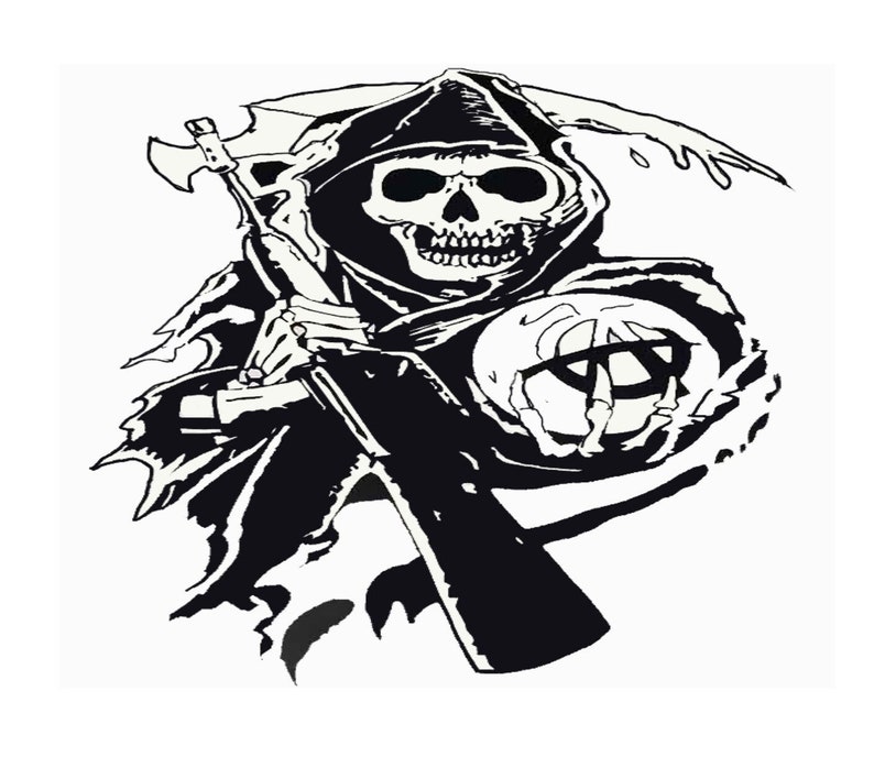 Grim Reaper Decal Skull Decal Skull Sticker Grim Reaper Hood - Etsy