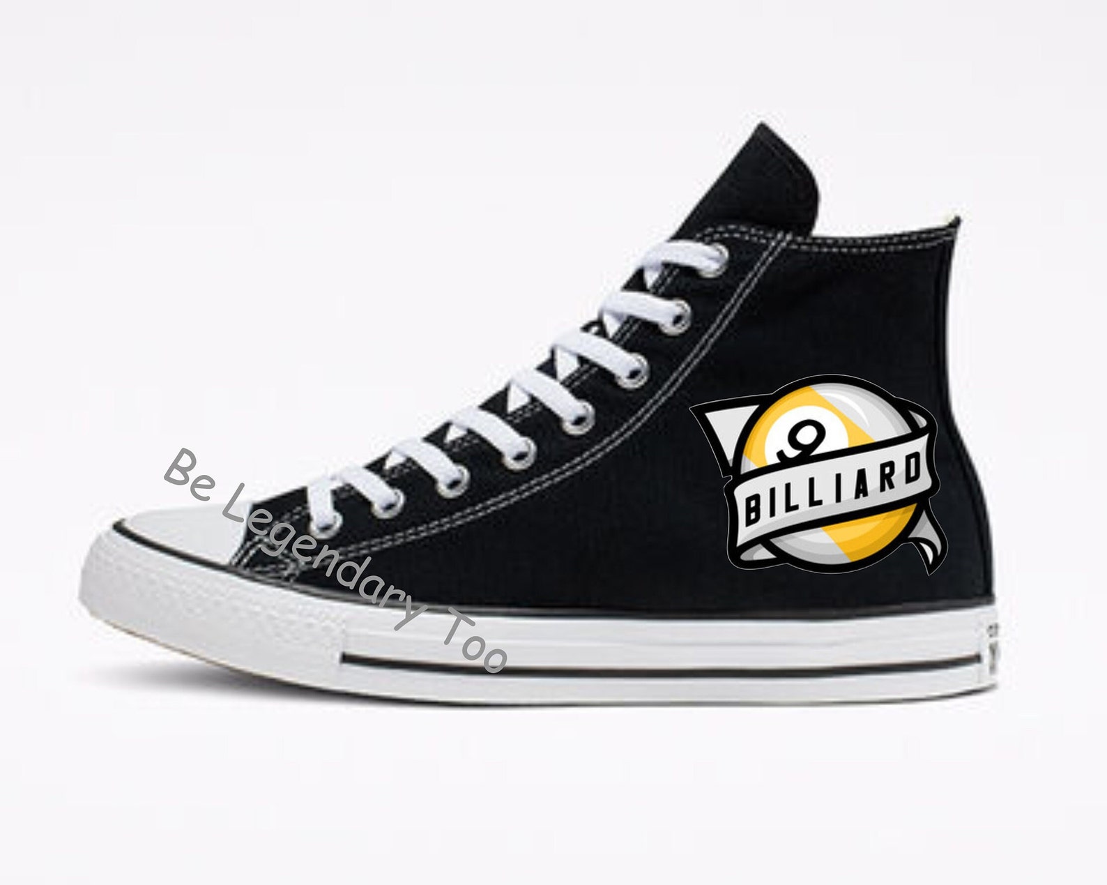 9 Ball Billiards/ Pool Player Sneakers - Etsy