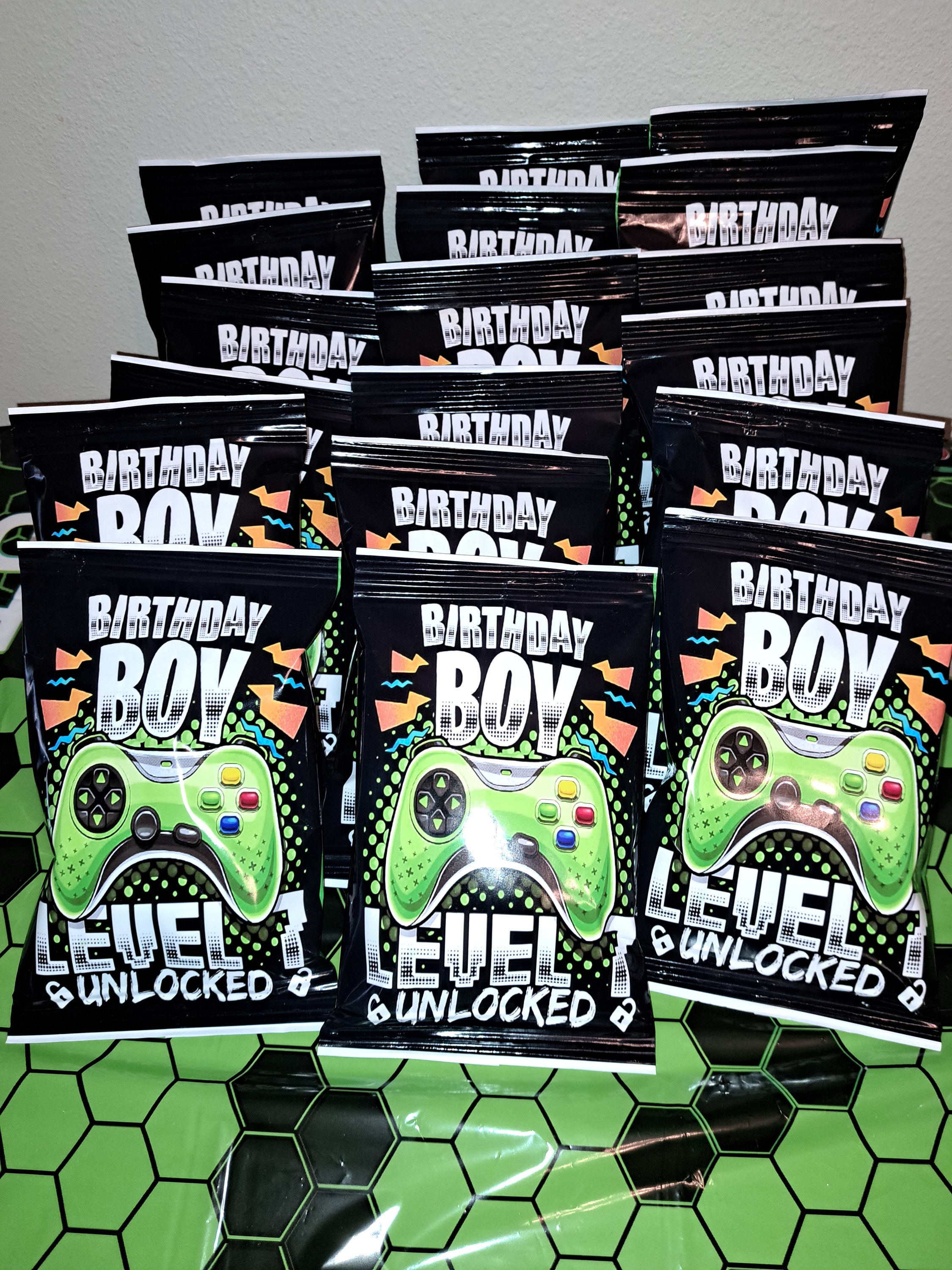 Custom Gamer Birthday Chip Bags - Etsy