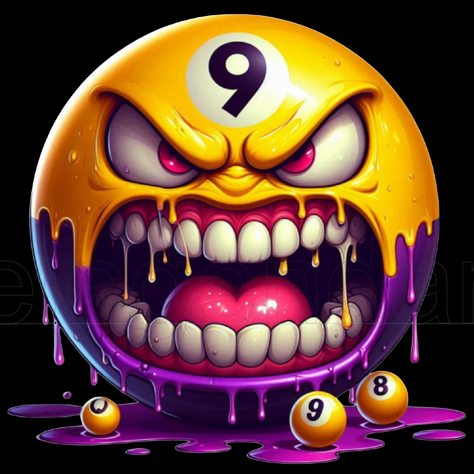 Custom Purple 9 Ball PNG - Etsy