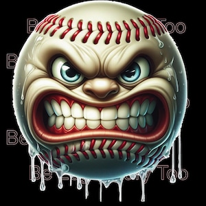 Dripping Baseball PNG - Etsy