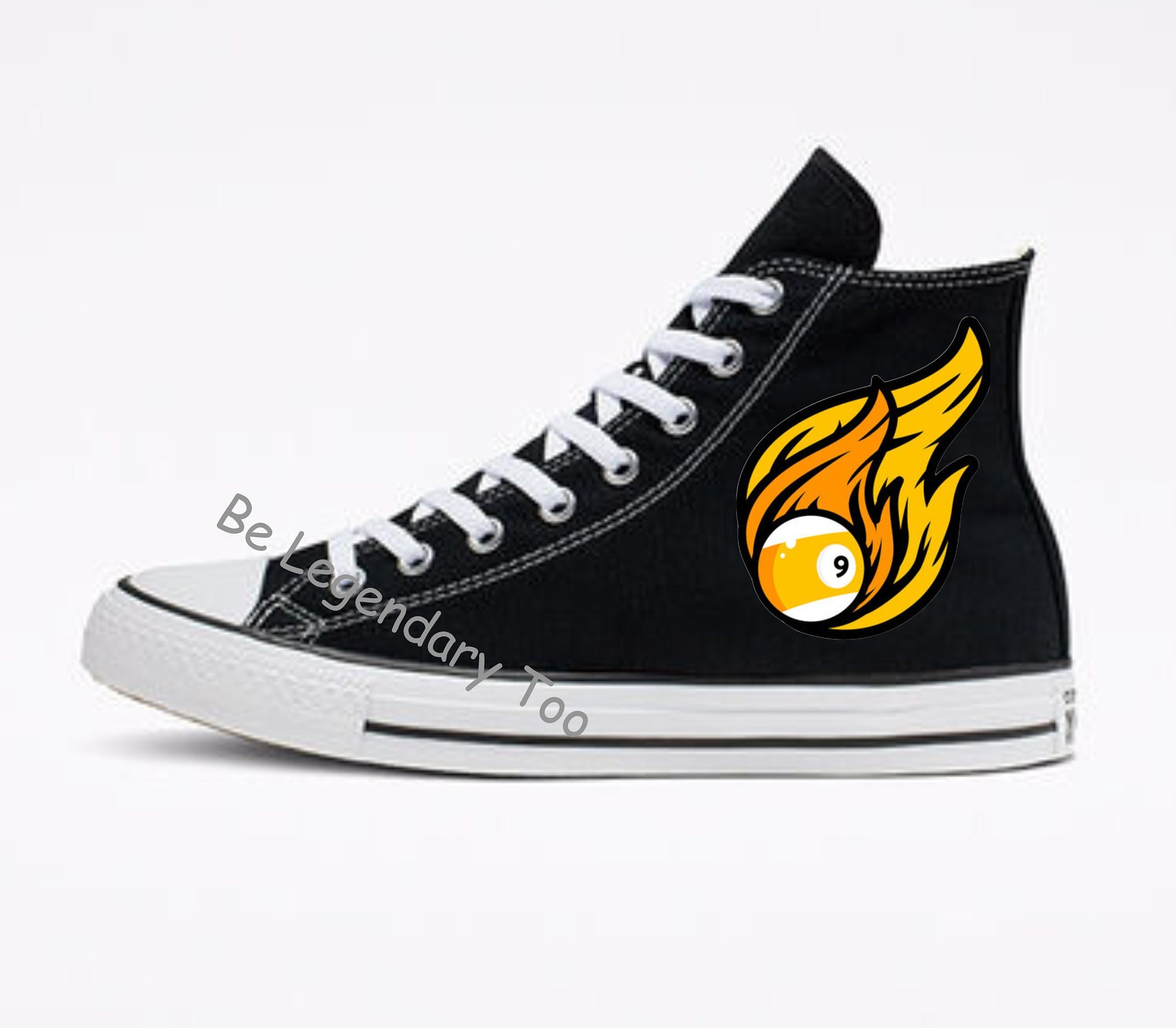 9 Ball Billiards/ Pool Player Sneakers - Etsy