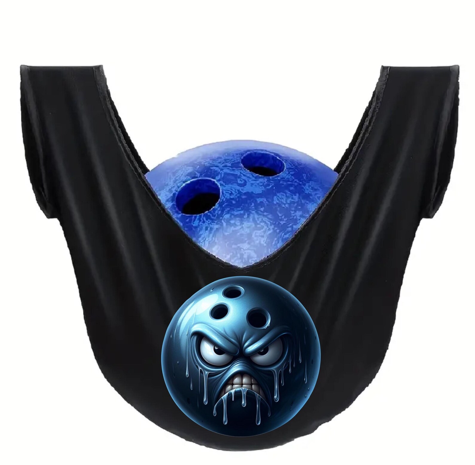 Angry Bowling Ball Dripping Sweat PNG File - Etsy