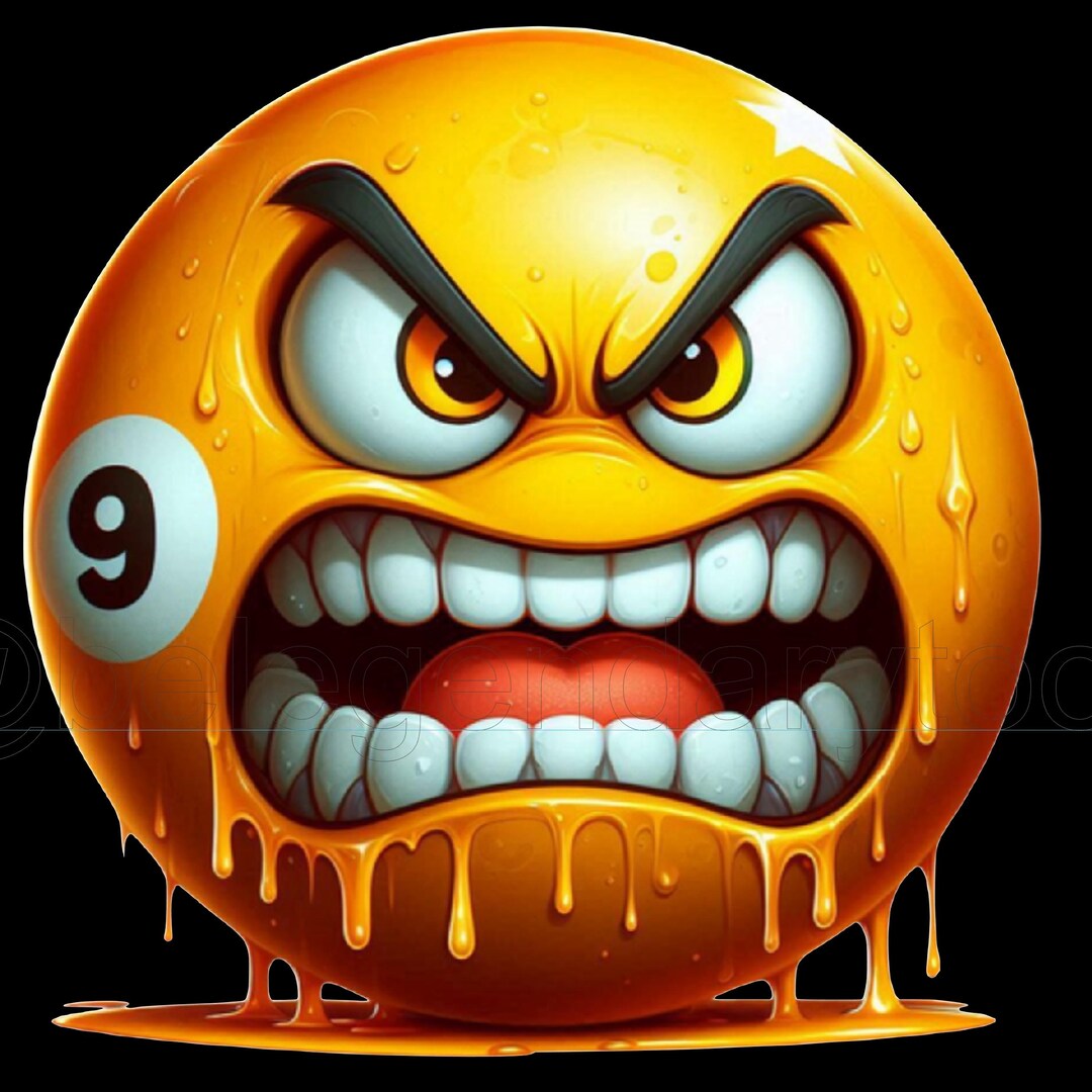 Angry 9 Ball PNG - Etsy