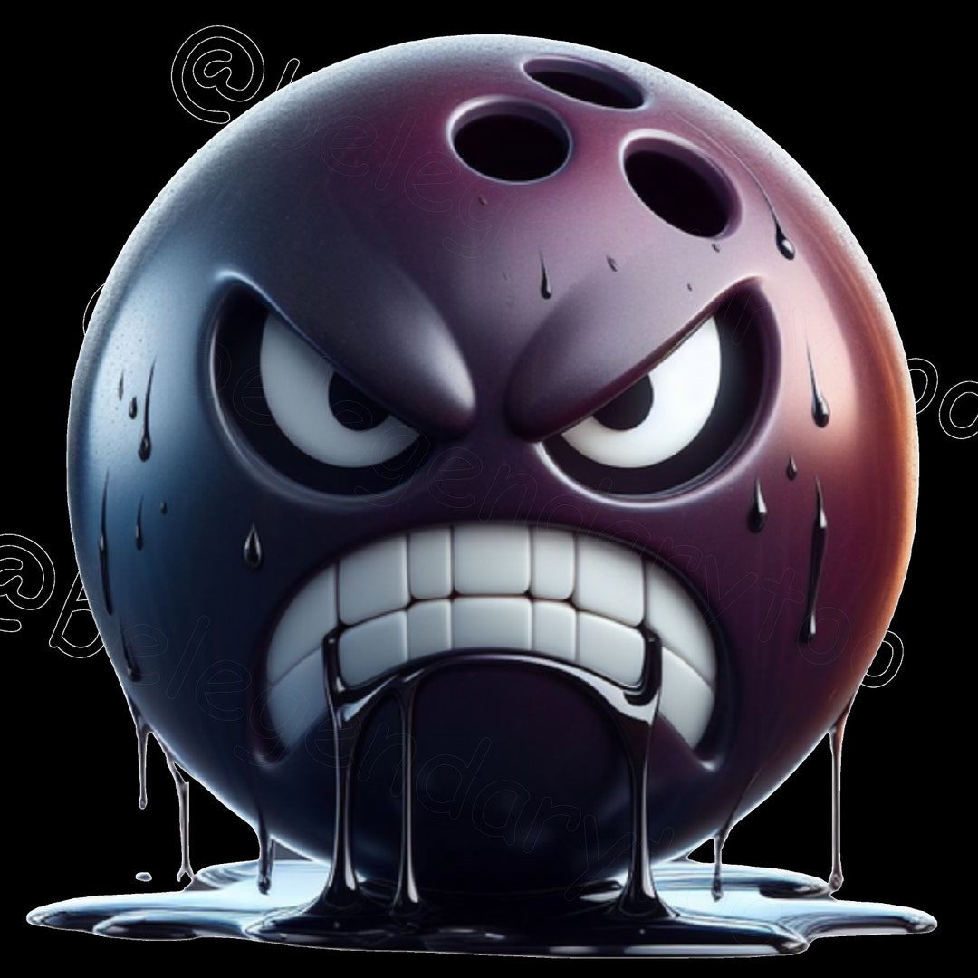 Angry Purple Bowling Ball PNG File - Etsy