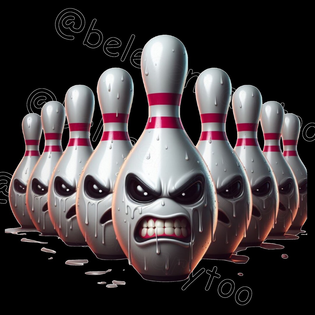 Angry Bowling Pins PNG File - Etsy
